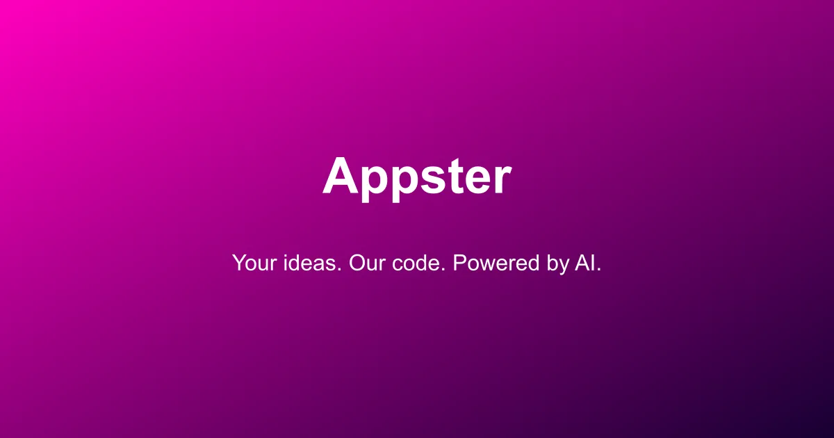 Appster - Software House | Twoje pomysły. Nasz kod. Napędzane AI.